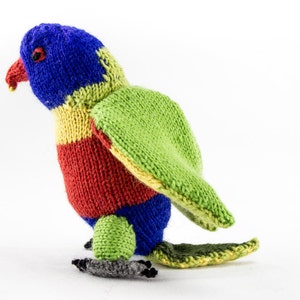 KNITTING PATTERN, PDF, Soft Toy Knitting Pattern, Rainbow Lorikeet ...