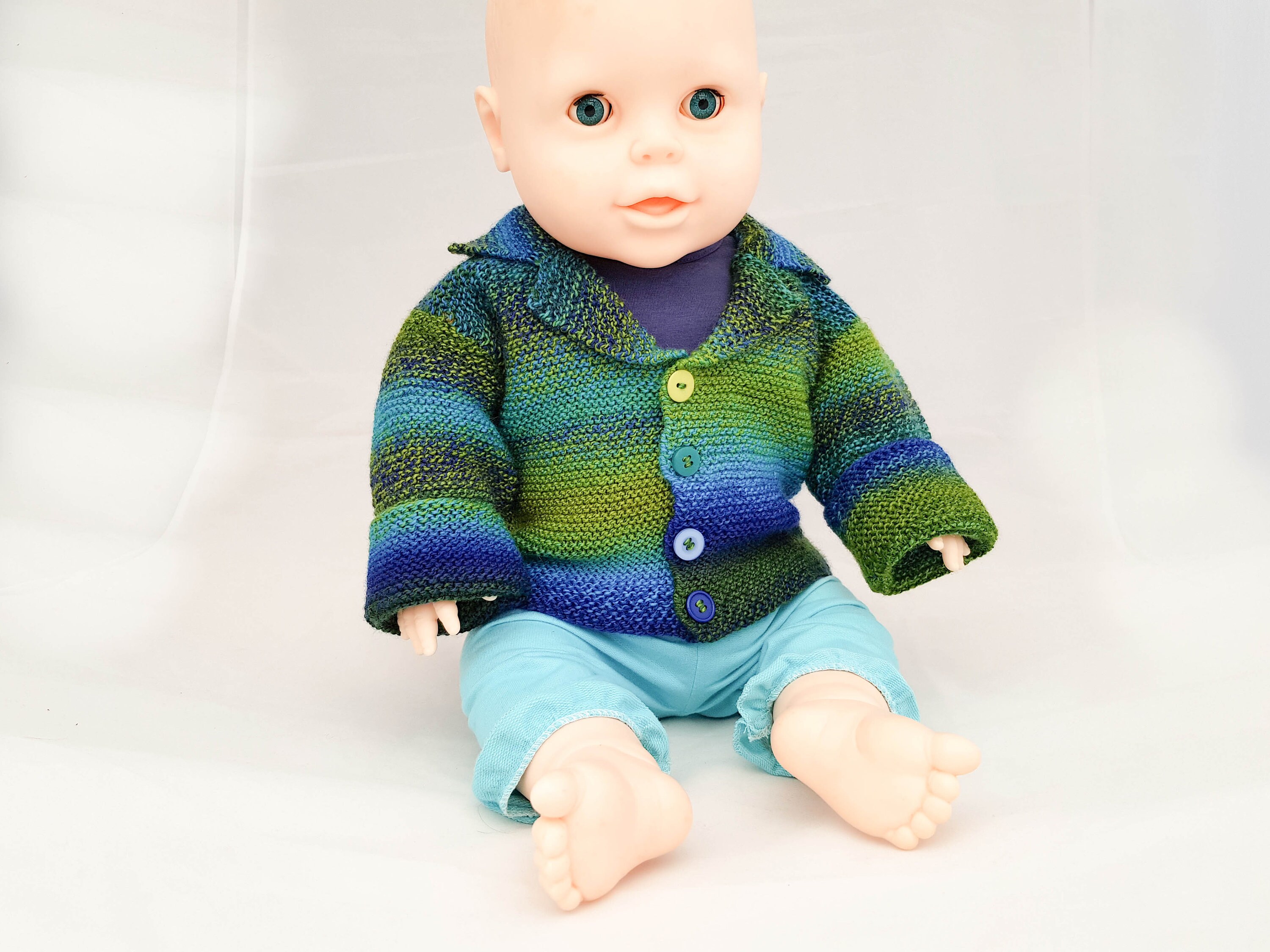 Connor Cardigan Knitting Pattern: Baby Toddler Garter Stitch Sweater ...