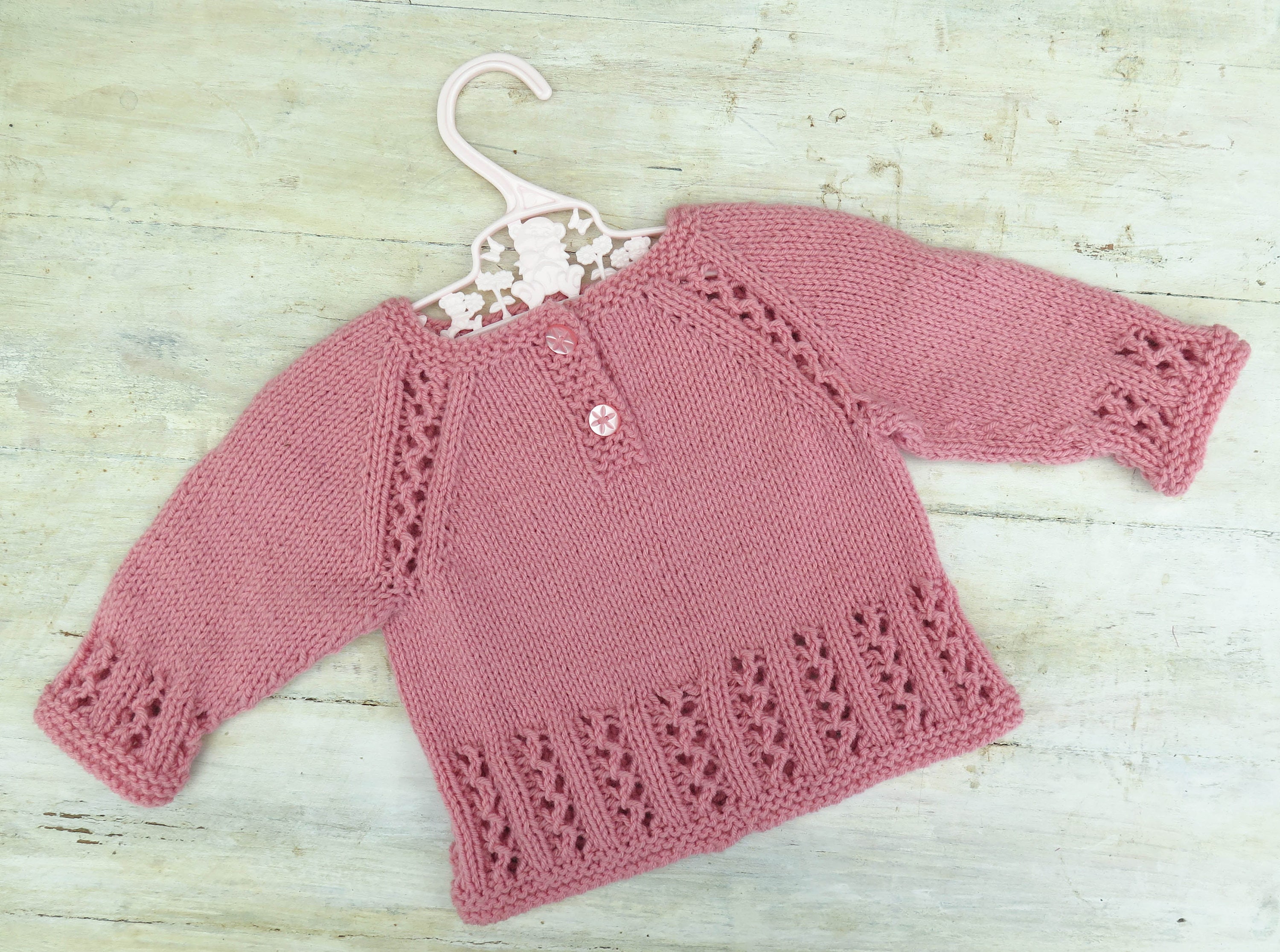 Lace Raglan Pullover Knitting Pattern: Seamless Top-down Sweater (6 ...