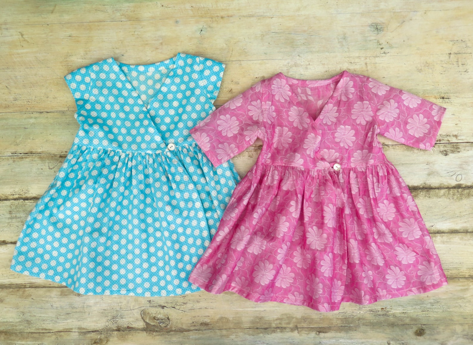 Girls Wrap Dress Sewing Pattern: Easy Beginner Project (18m-7 Years ...
