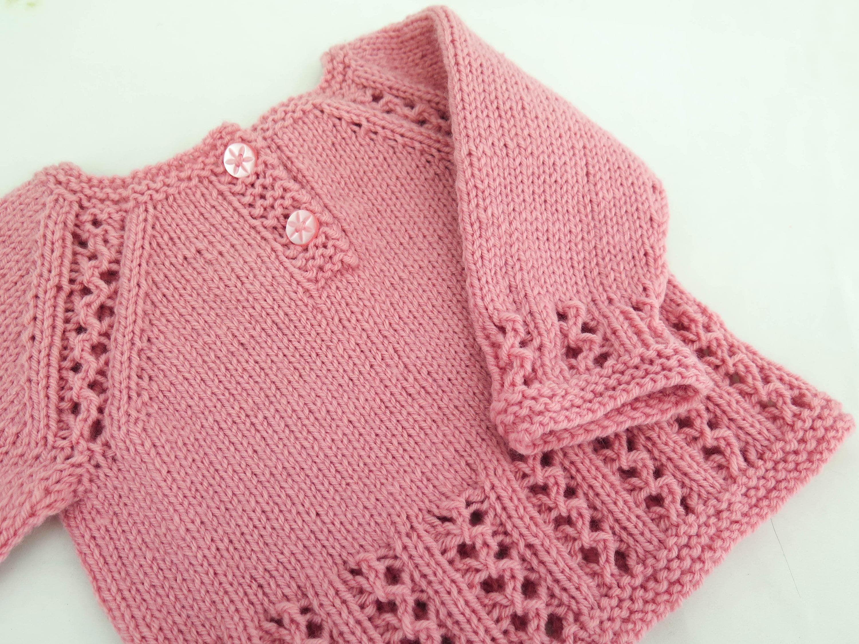 Lace Raglan Pullover Knitting Pattern: Seamless Top-down Sweater (6 ...