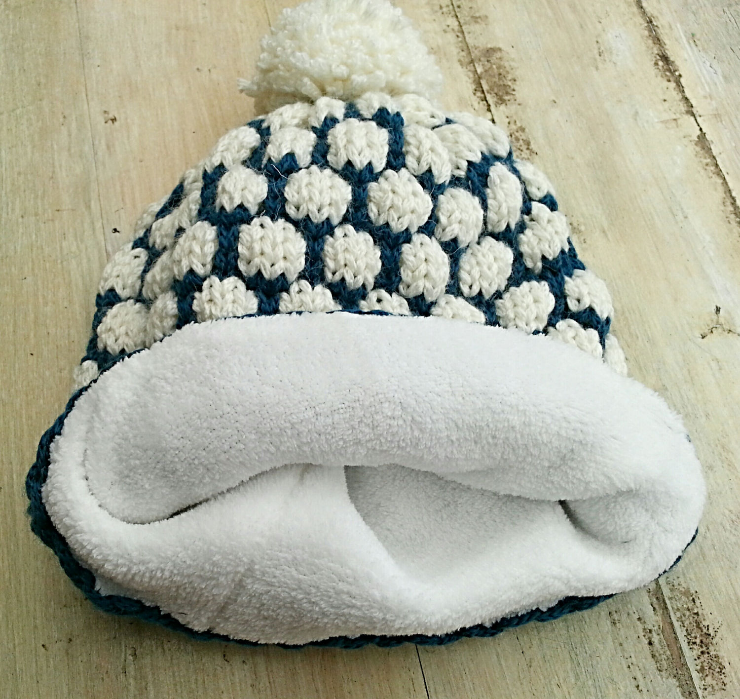 KNITTING PATTERN Snowball Beanie Winter Hat Lined Knit - Etsy Australia