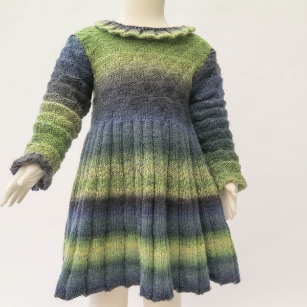 Girls Knit Dress Pattern - Etsy