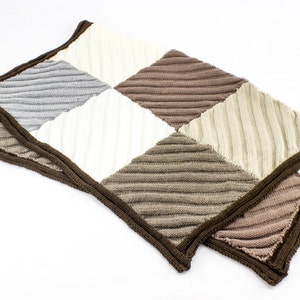 KNITTING PATTERN, Reversible Knit Baby Blanket , Counterpane Pattern ...