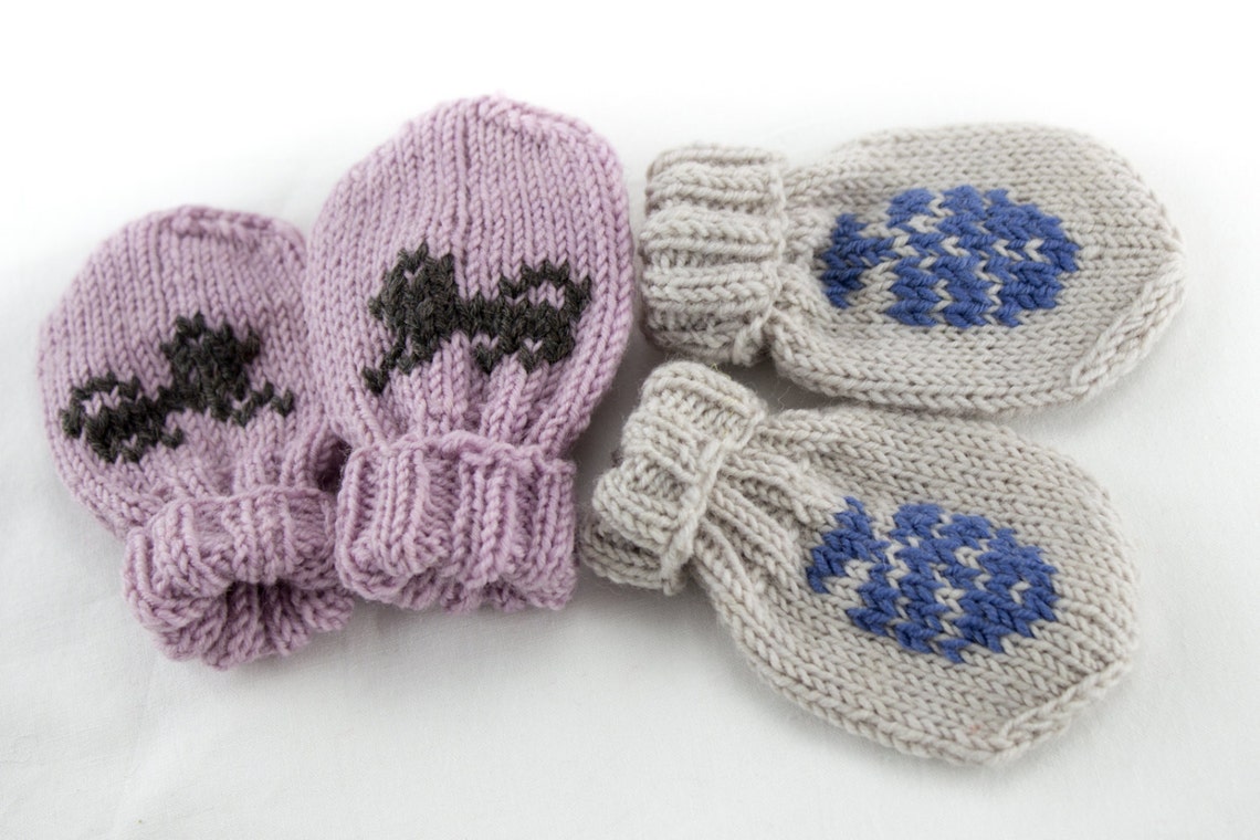 KNITTING PATTERN Baby Mittens Toddler Mittens Mittens With | Etsy