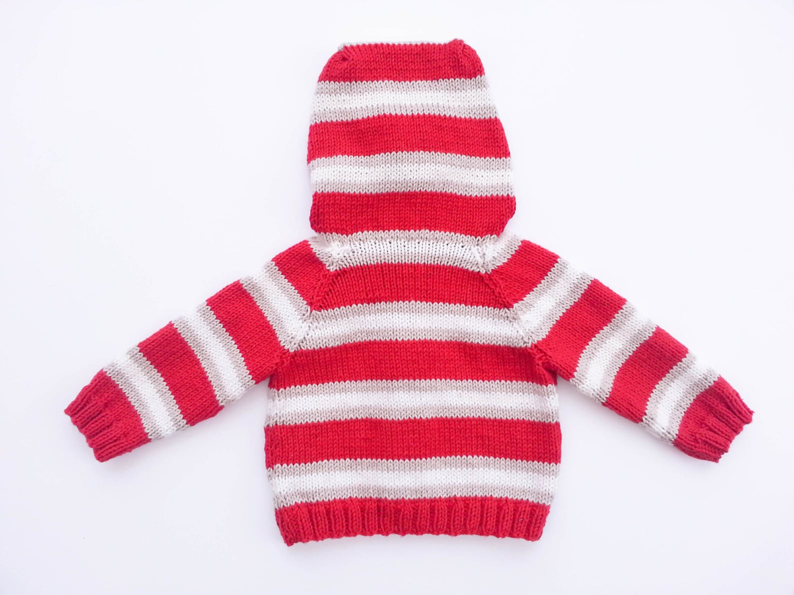 KNITTING PATTERN Striped Raglan Sweater Cardigan Optional - Etsy