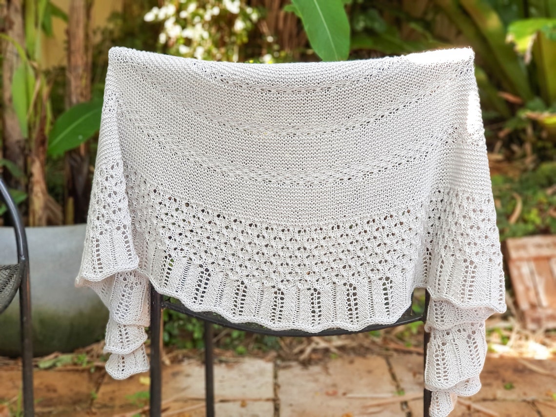 KNITTING PATTERN in Your Eyes Shawl Eyelet Lace Shawl | Etsy