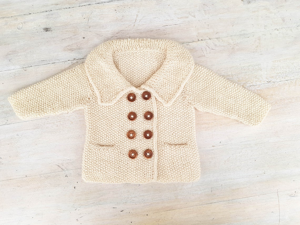 KNITTING PATTERN Baby Jacket Benjamin Jacket Seed Stitch | Etsy