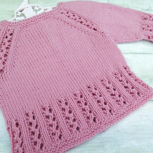 Lace Raglan Pullover Knitting Pattern: Seamless Top-down Sweater (6 ...