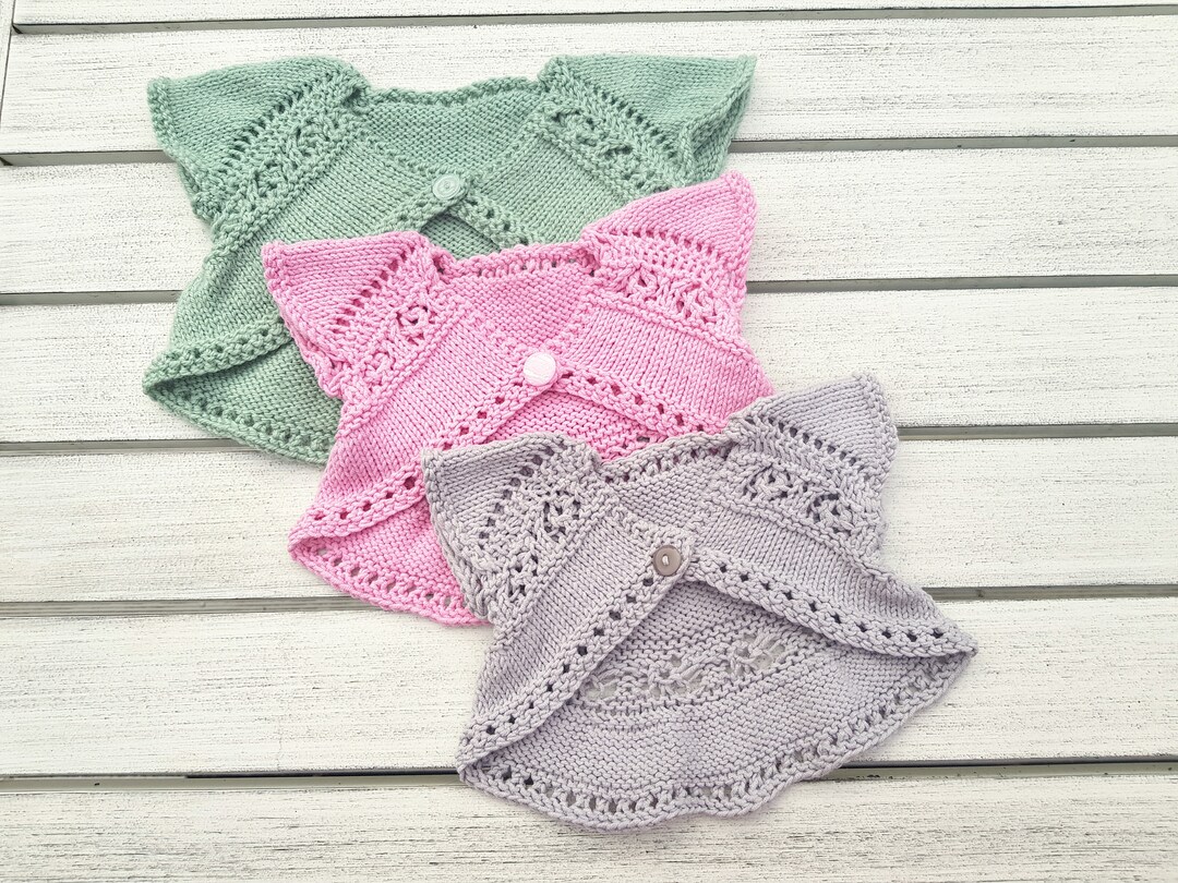 Bolero Knitting Pattern: Girl's Flared Cardigan (worsted Weight Yarn ...