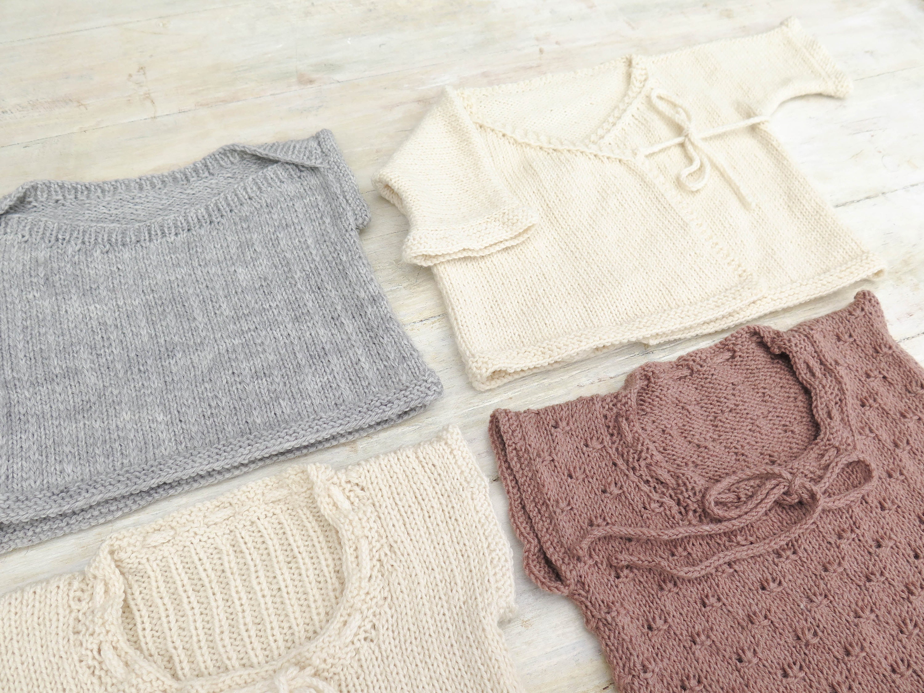 Baby Vest Knitting Pattern: Kimono, Envelope Neck, Ribbed (newborn to ...