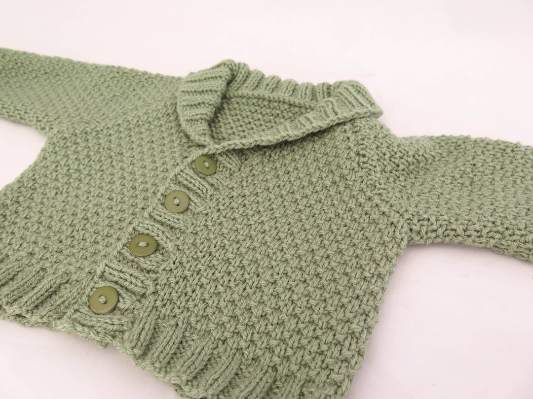 KNITTING PATTERN, Charlie's Cardigan, Shawl Collar Cardigan, Retro Look ...