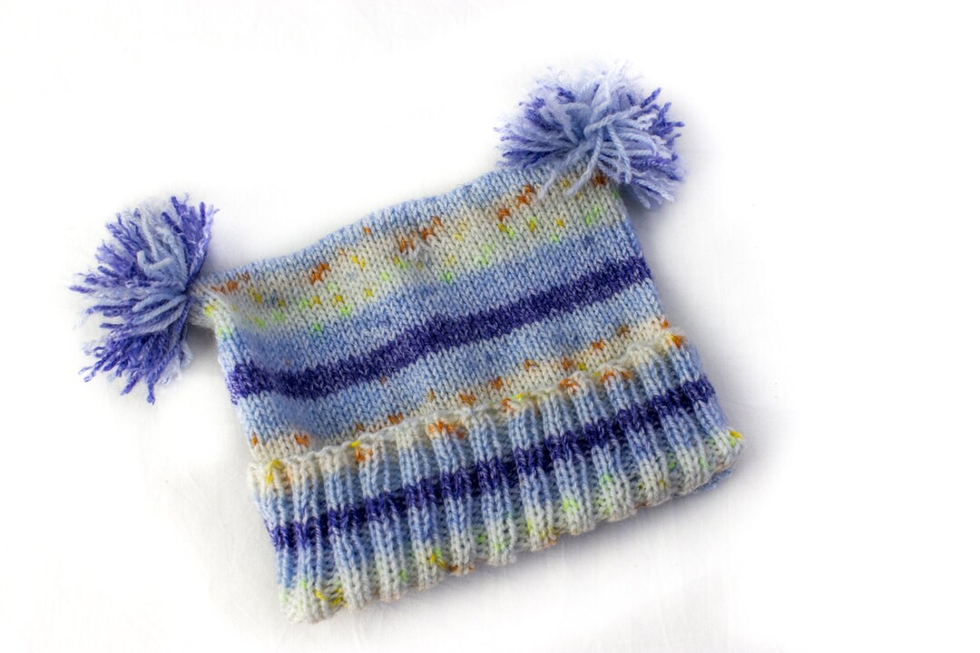 KNITTING PATTERN, Knit Hats, Square Knit Hats, Pompom Hats Pattern, Hat ...