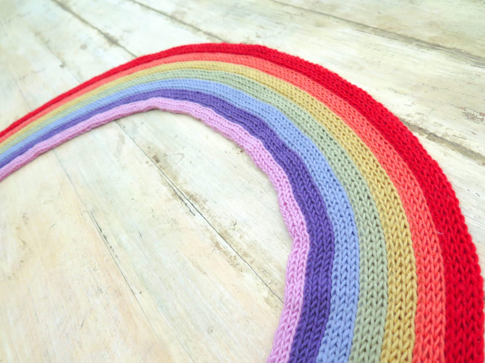 KNITTING PATTERN Vertical Stripe Scarves End of the Rainbow | Etsy