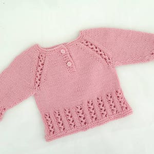 Lace Raglan Pullover Knitting Pattern: Seamless Top-down Sweater (6 ...