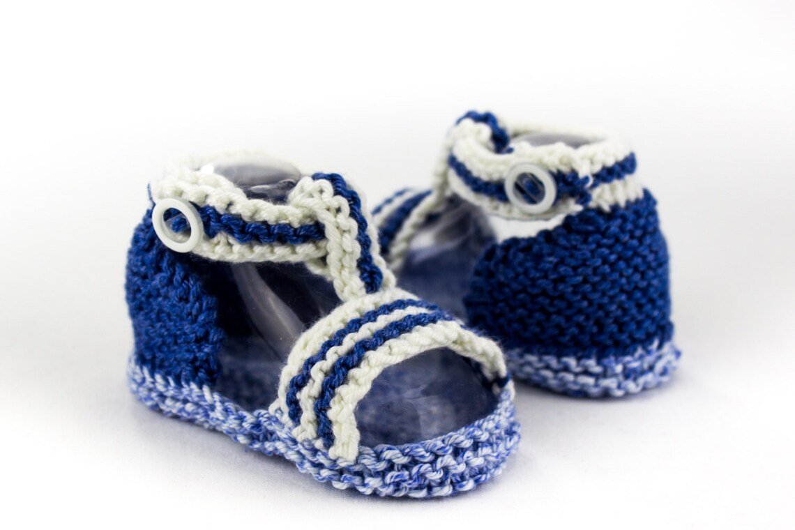 Baby Boy Sandal Knitting Pattern: Striped Sailor Sandals (PDF) - Etsy