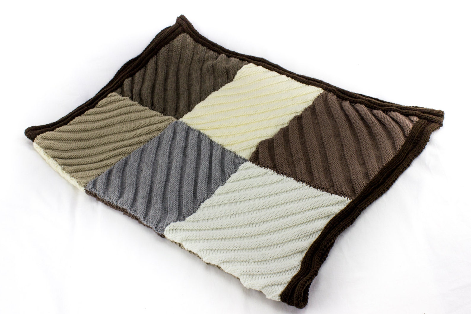 KNITTING PATTERN Reversible Knit Baby Blanket Counterpane | Etsy