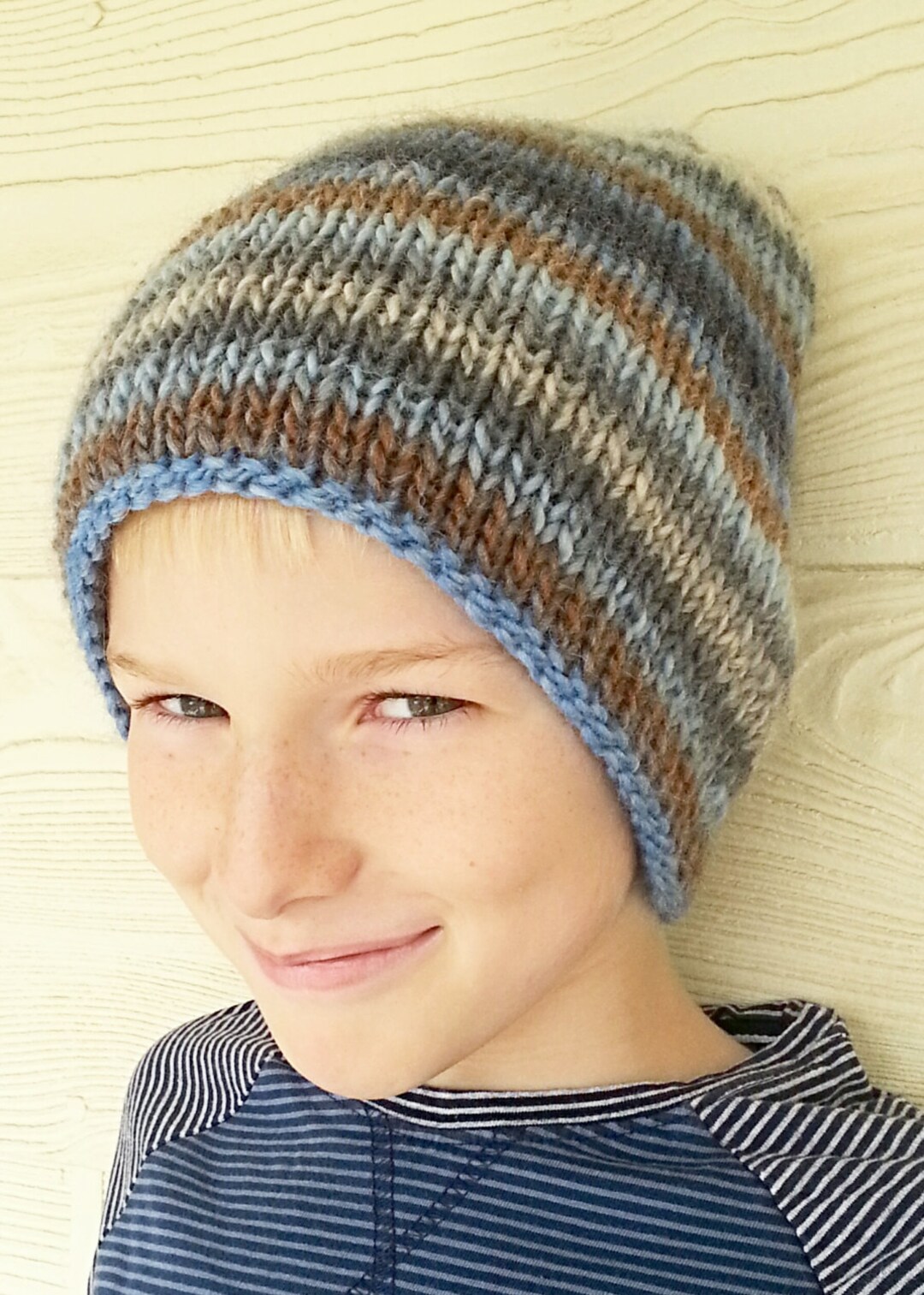KNITTING PATTERN, Knit Hat, Warm Knit Beanie, Winter Hat Pattern ...