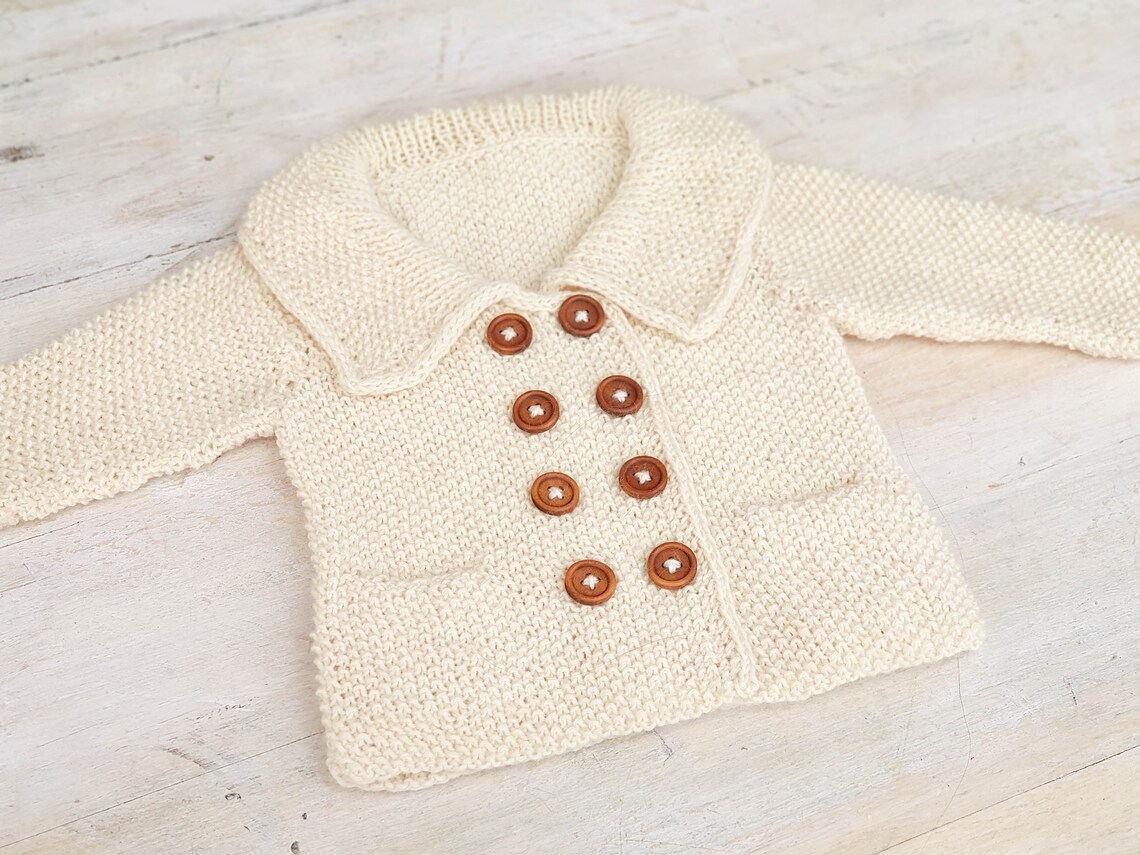 KNITTING PATTERN Baby Jacket Benjamin Jacket Seed Stitch | Etsy