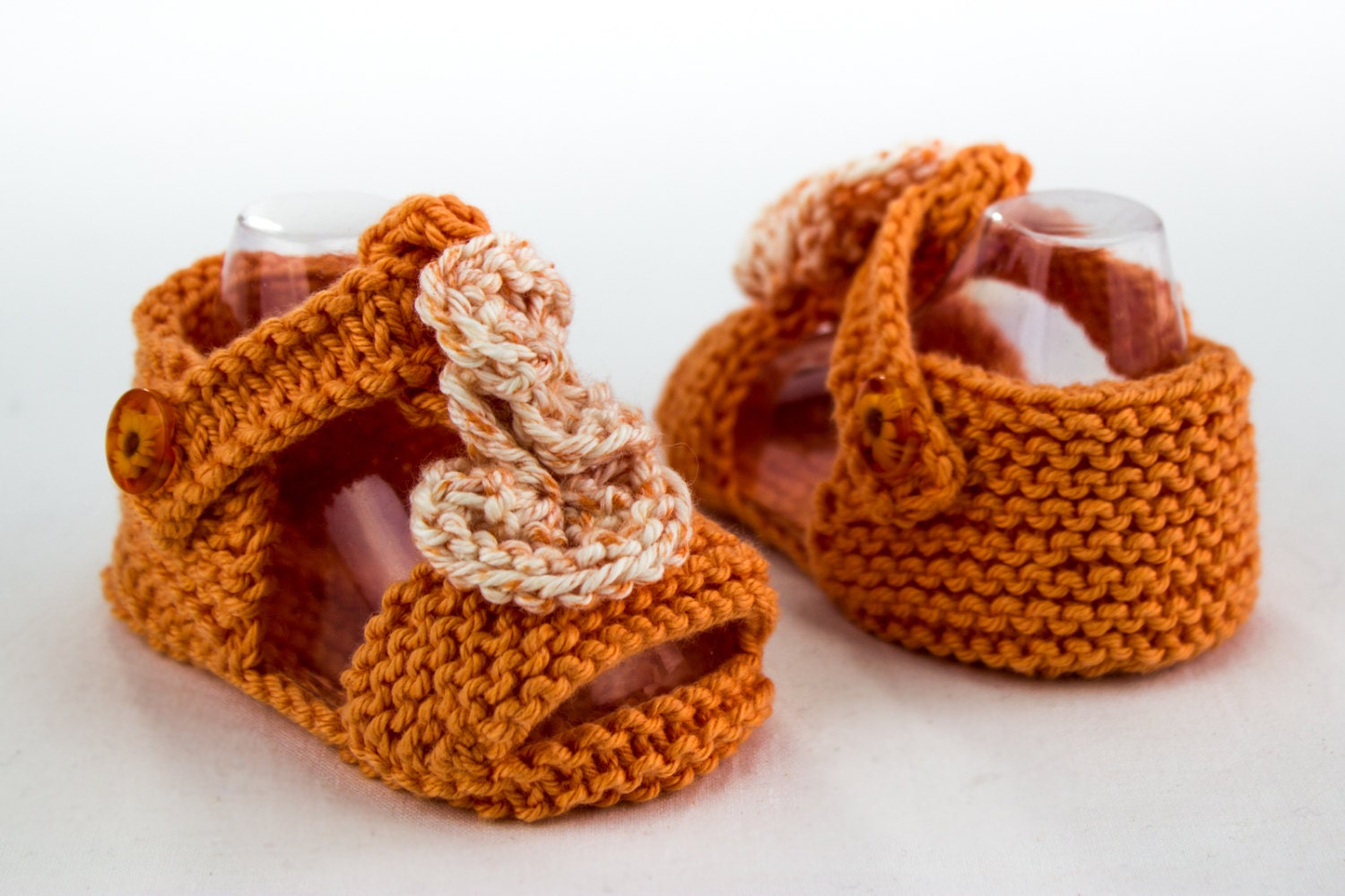 KNITTING PATTERN Baby Girl Sandal Pattern Ruffle Top Sandal - Etsy ...
