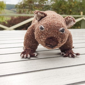 KNITTING PATTERN, Soft Toy, Wombat, Australian Animal, Knitted Wombat ...