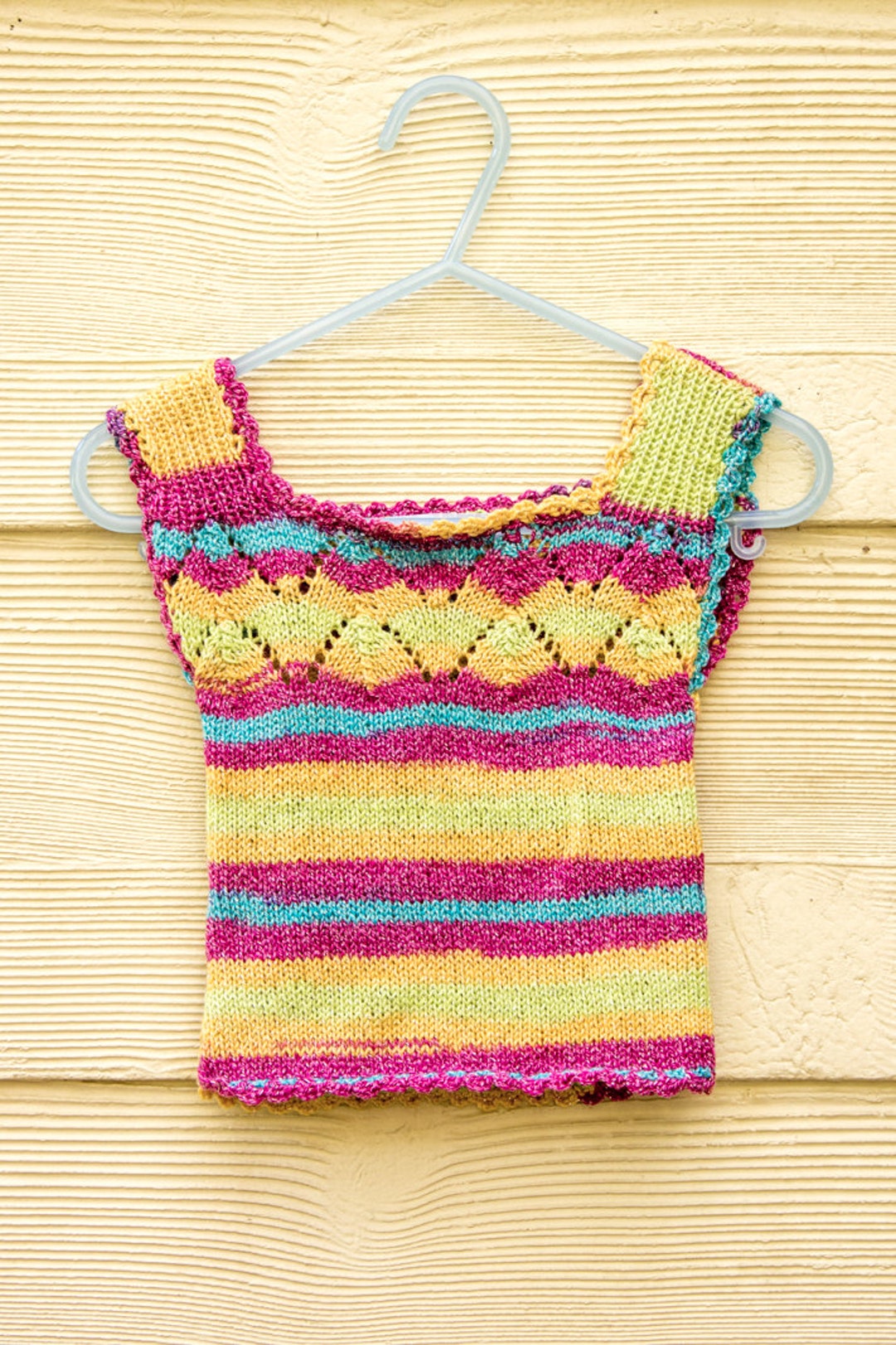 KNITTING PATTERN, Baby Vest, Baby Singlet Top, Baby Summer Vest , Lace ...