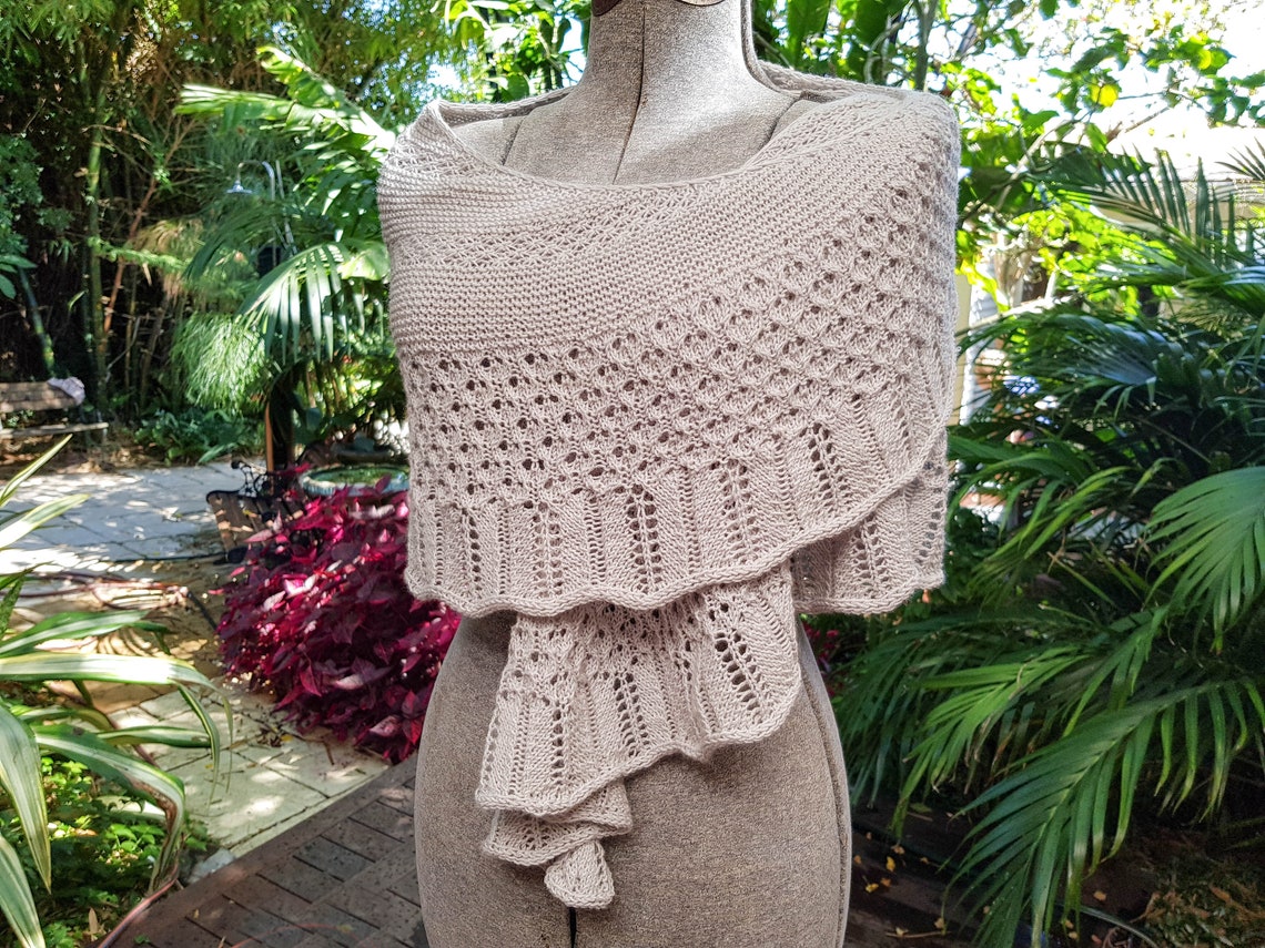 KNITTING PATTERN in Your Eyes Shawl Eyelet Lace Shawl | Etsy