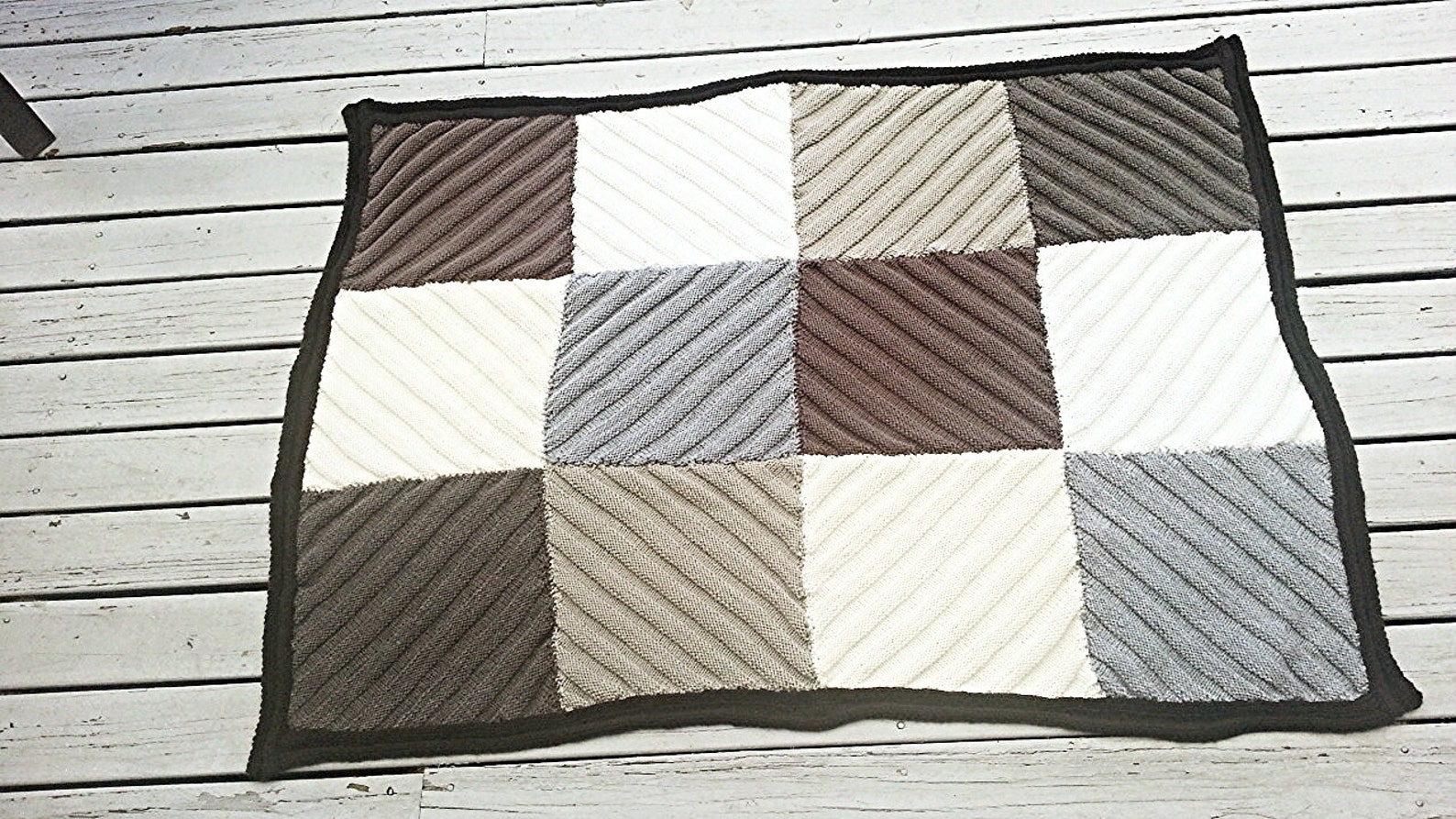 KNITTING PATTERN Reversible Knit Baby Blanket Counterpane | Etsy