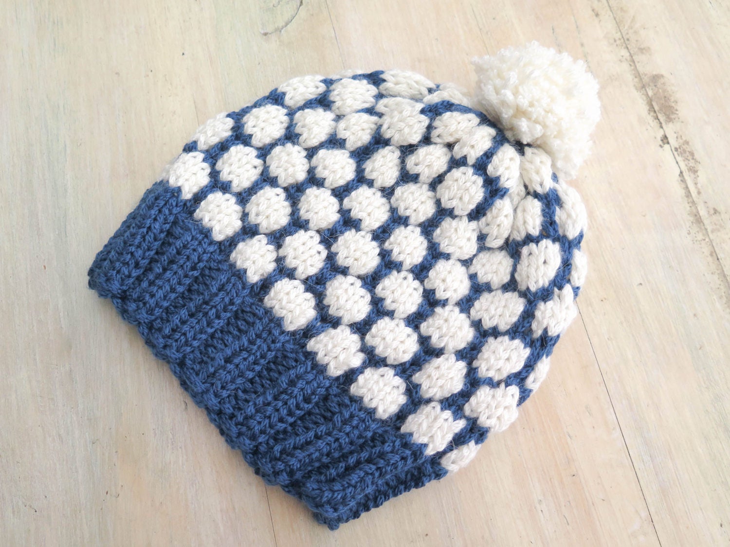 KNITTING PATTERN Snowball Beanie Winter Hat Lined Knit - Etsy Australia