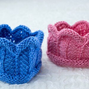 KNITTING PATTERN Knitted Baby Crown, Headband in Four Sizes, Lace Crown ...