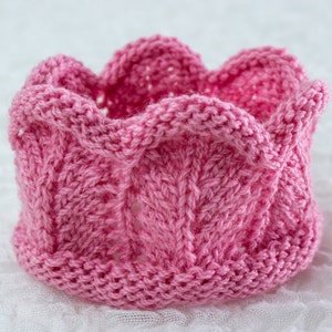 KNITTING PATTERN Knitted Baby Crown, Headband in Four Sizes, Lace Crown ...