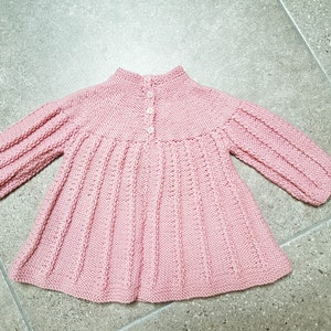 KNITTING PATTERN, Baby Dress, Baby Girl Dress, Swing Top, Moira Swing ...