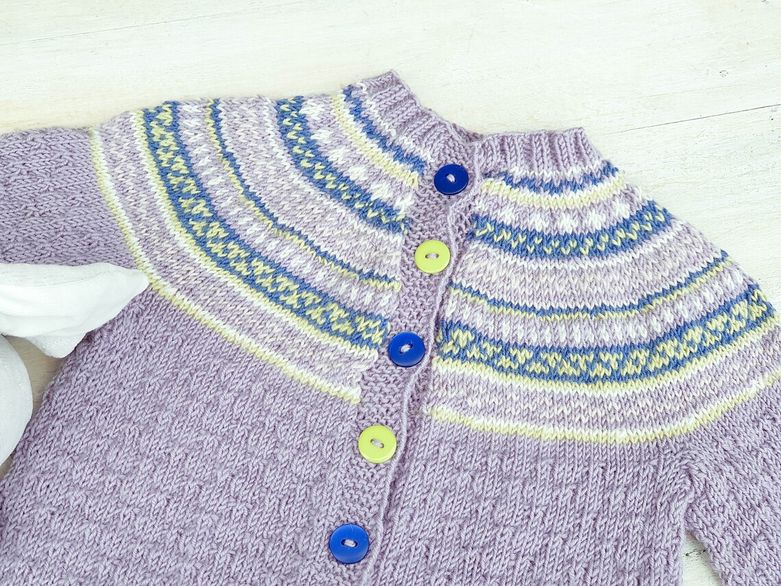 KNITTING PATTERN Boys Fair Isle Cardigan Baby Cardigan | Etsy