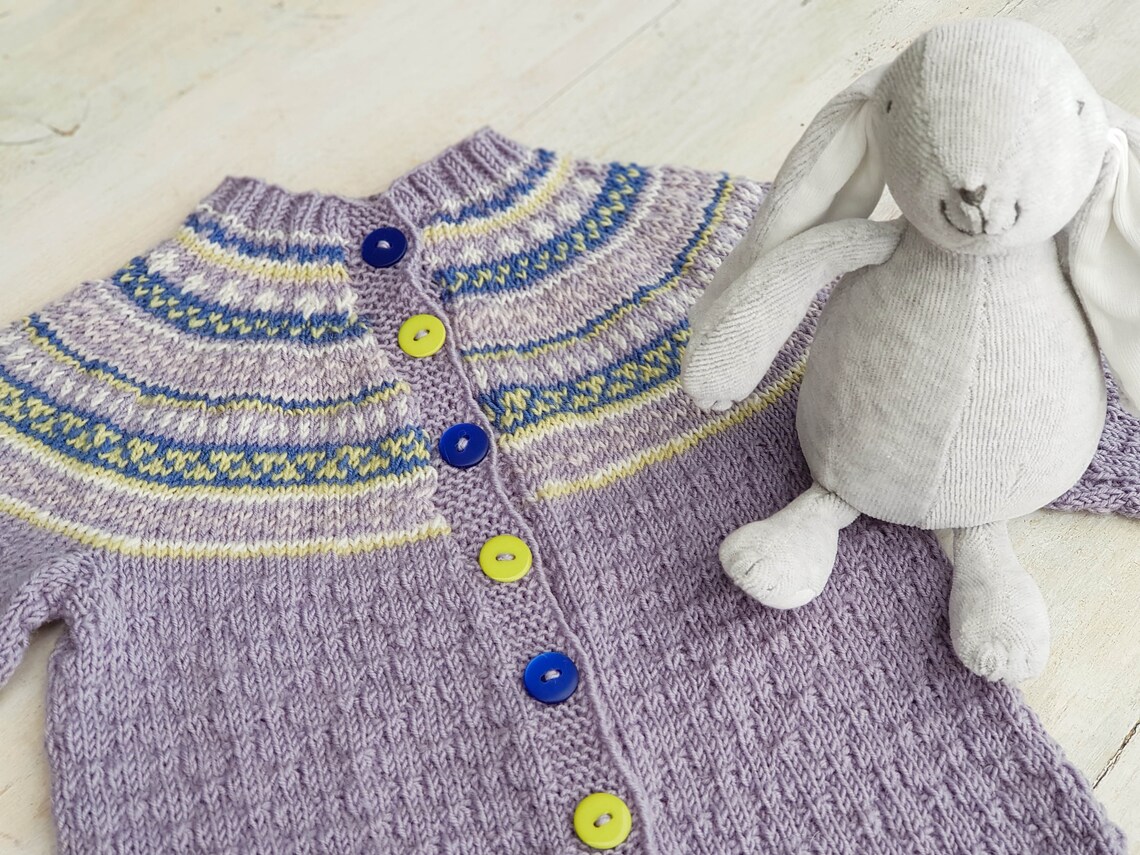 KNITTING PATTERN Boys Fair Isle Cardigan Baby Cardigan | Etsy
