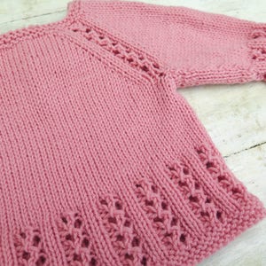 Lace Raglan Pullover Knitting Pattern: Seamless Top-down Sweater (6 ...