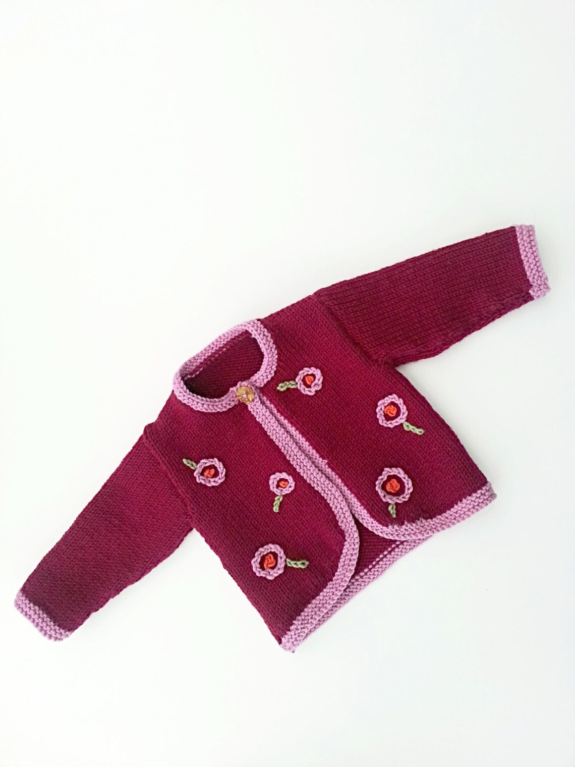 KNITTING PATTERN Girl's Cardigan Girls Sweater 6 Sizes | Etsy