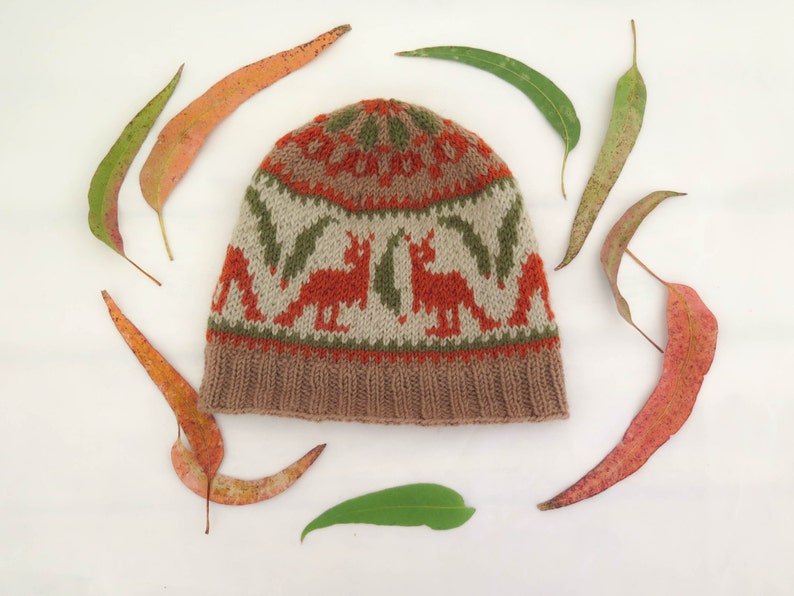 KNITTING PATTERN Kangaroo Hat Red Kangaroo Australian Hat | Etsy
