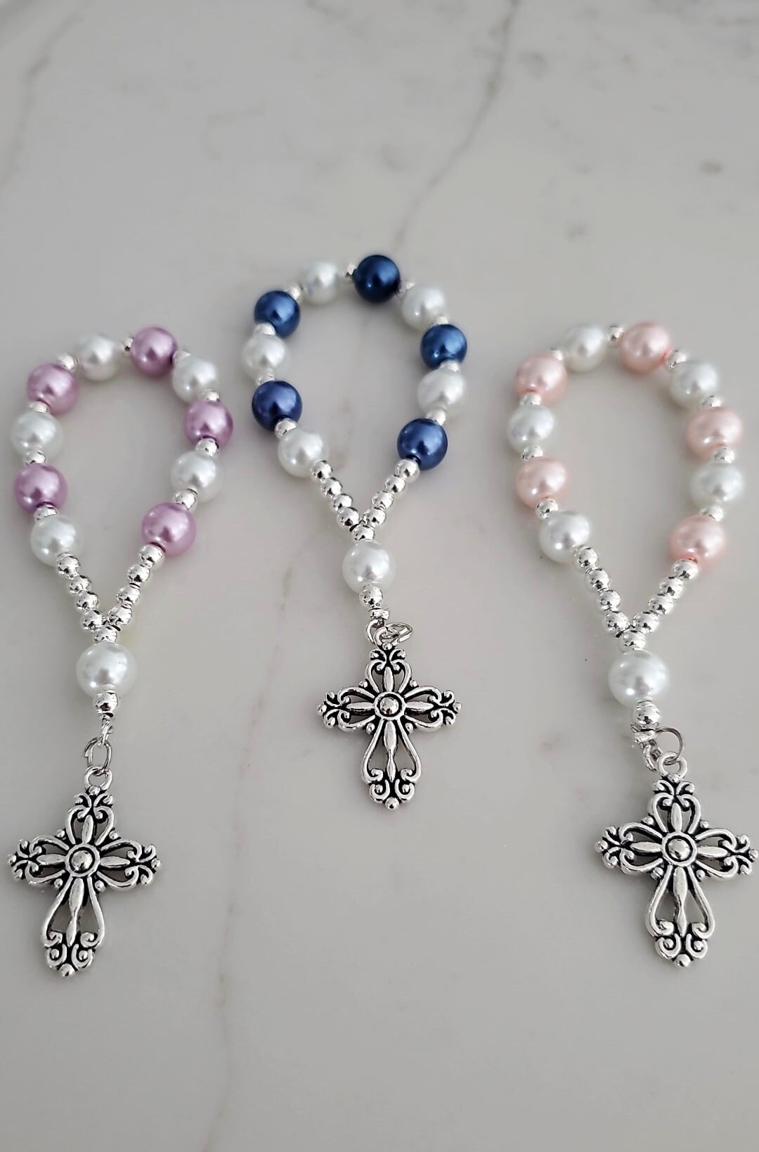 Mini Rosary Favor, Baptism Rosaries, Communion Favors, Baptism Favors ...