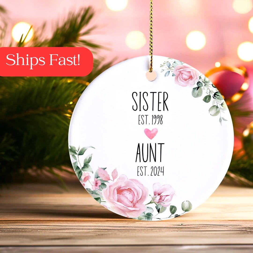 New Aunt Christmas Ornament, Custom Aunt Gift, Future Aunt Gift ...