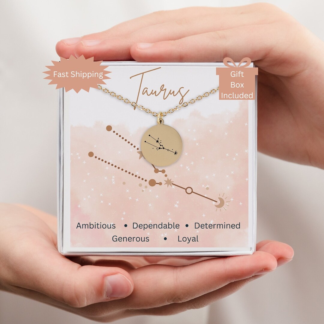 Zodiac Necklace, Zodiac Sign Gifts, Personalized Zodiac Necklace ...