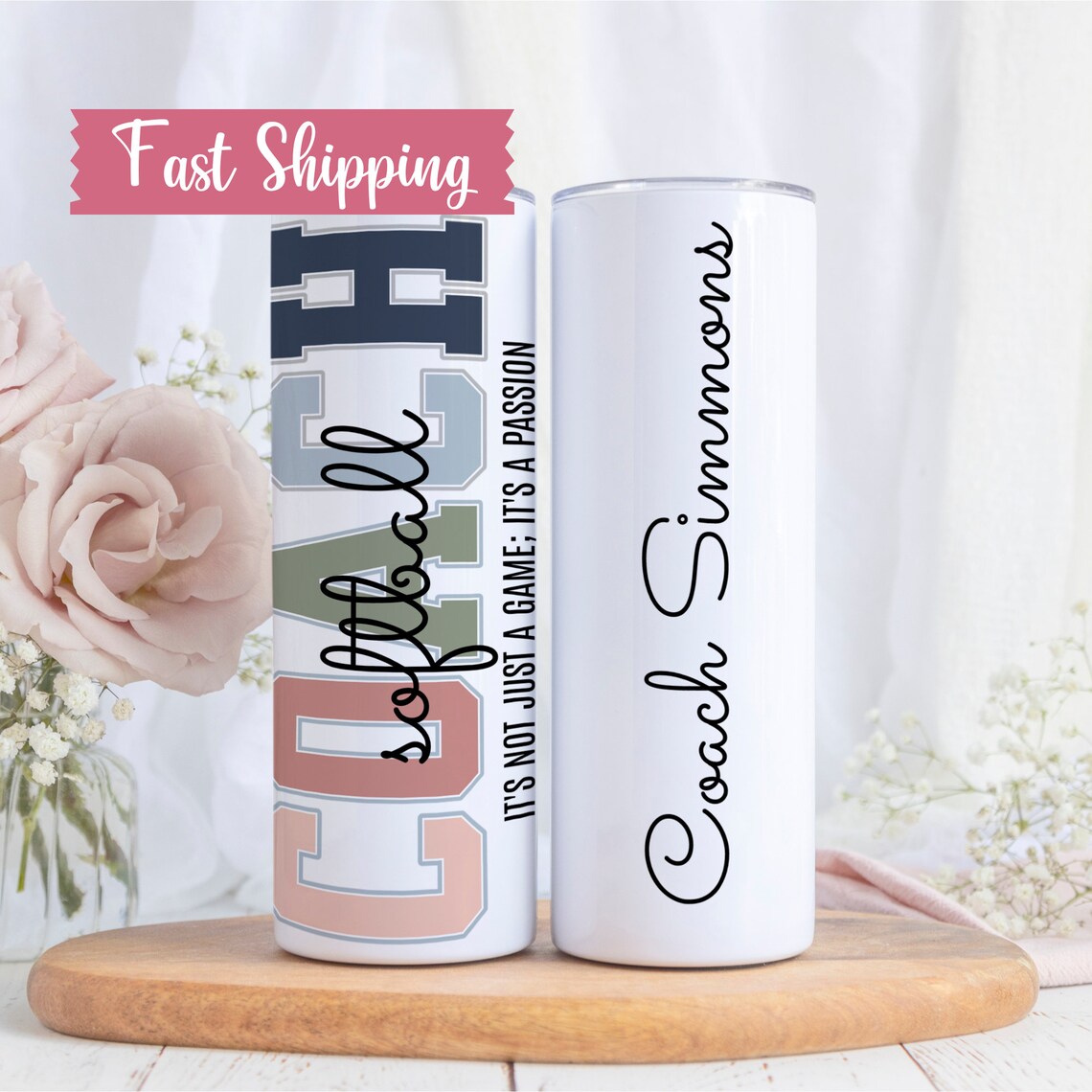Custom Softball Coach Tumbler With Name, Personalized Team Coach Cup - Etsy