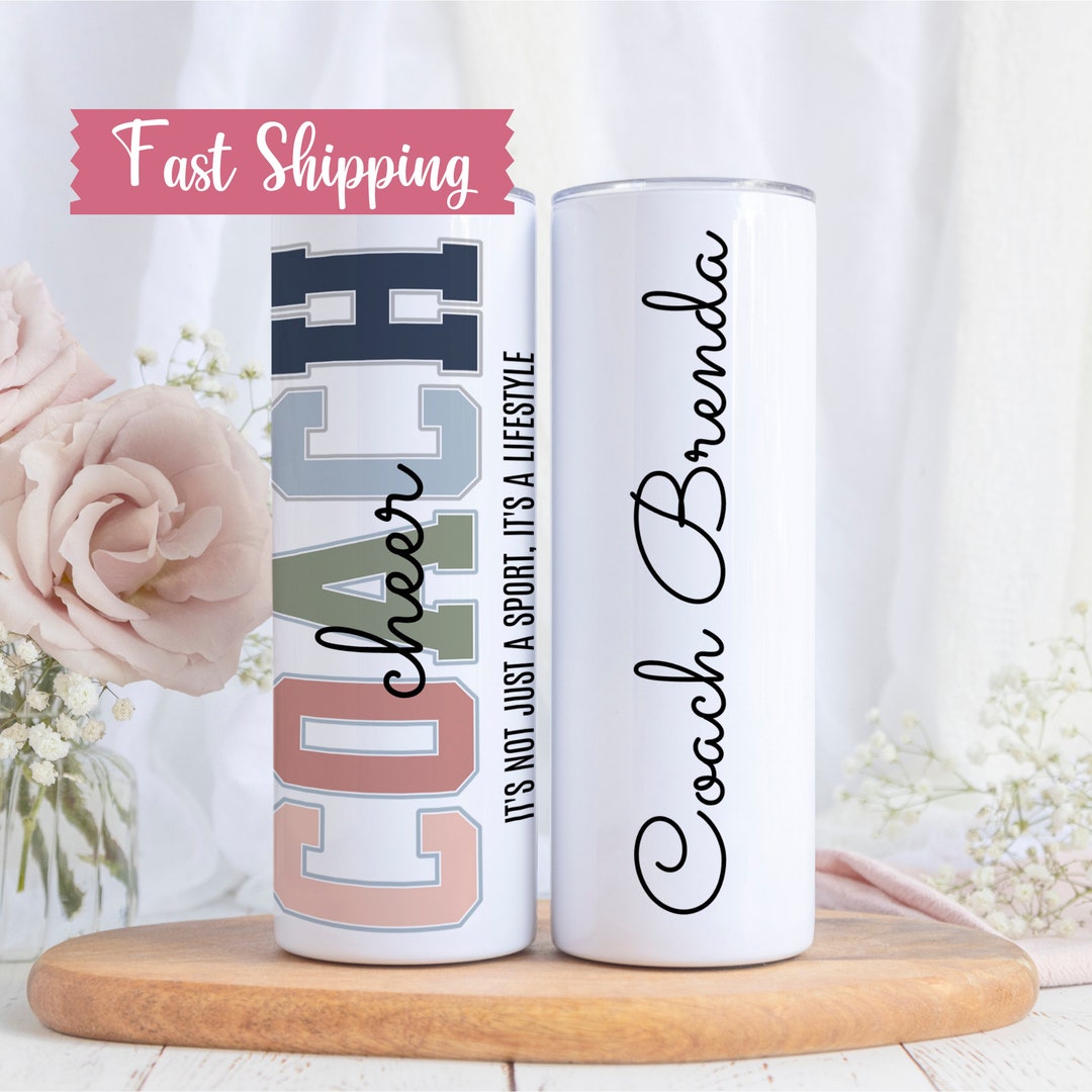 Cheer Coach Tumbler, Personalized Mug for Cheerleading Coach, Custom ...