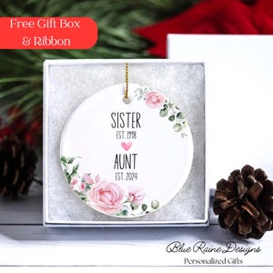 New Aunt Christmas Ornament, Custom Aunt Gift, Future Aunt Gift ...
