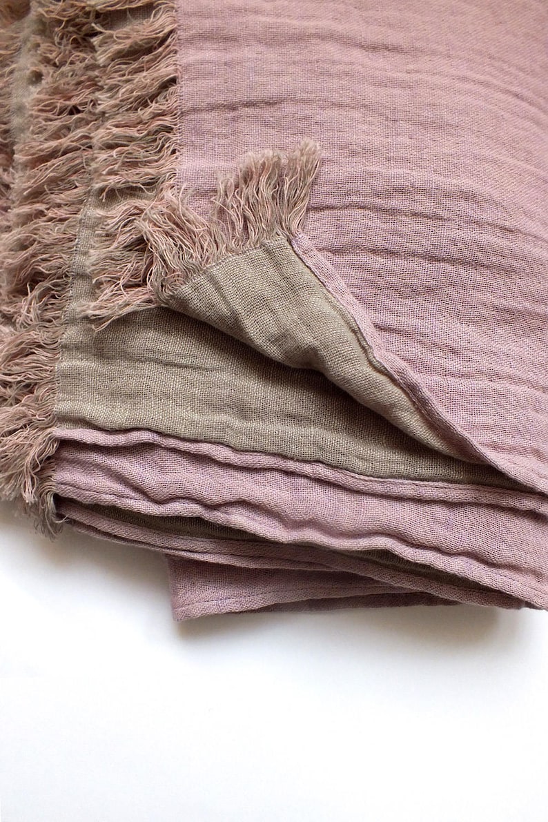Vintage Style Linen Blanket Soft Duplex Linen Throw - Etsy