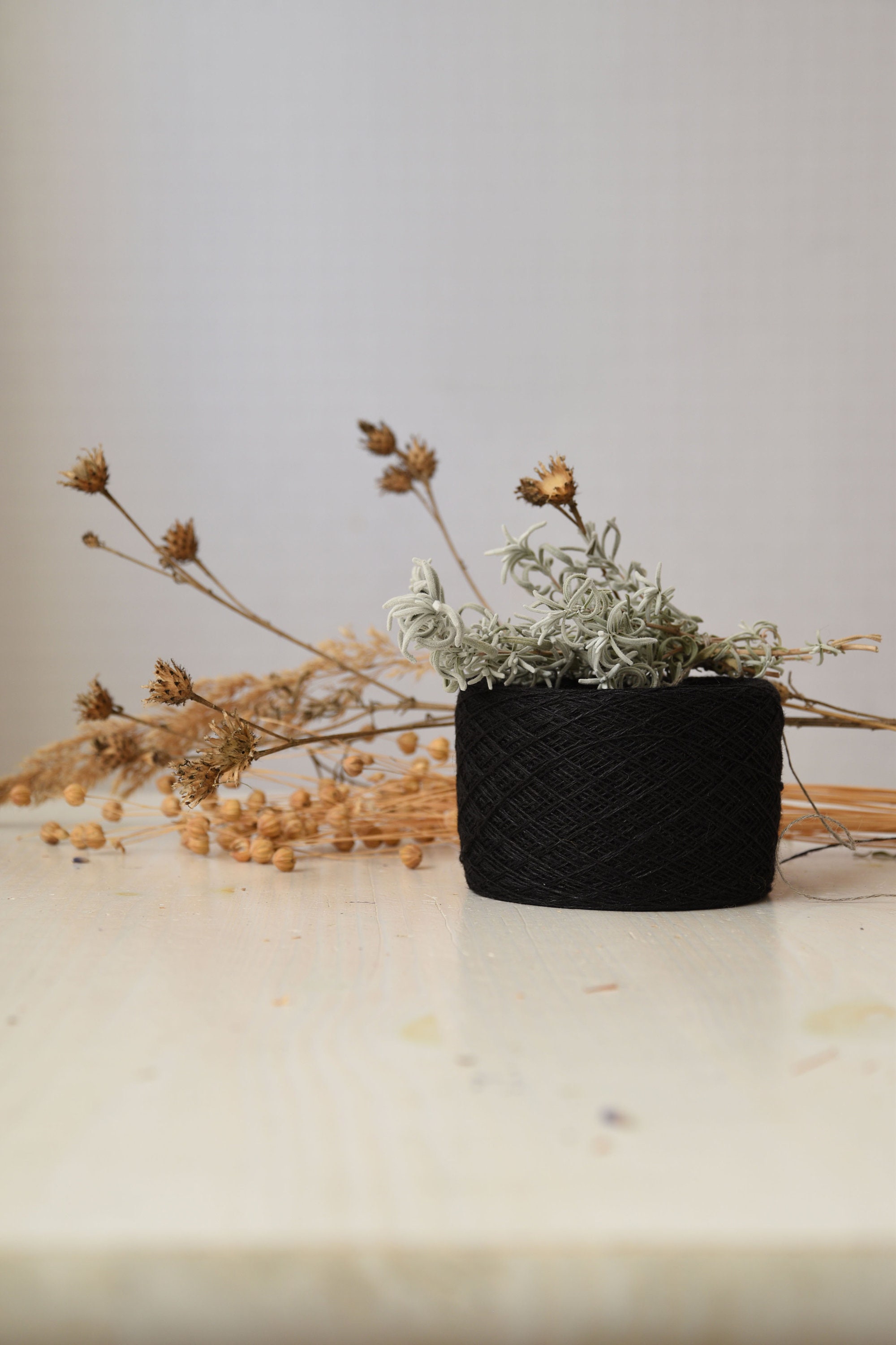 Natural Linen Yarn Linen Cord Packaging Rope Black Linen - Etsy
