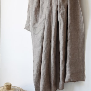 Soft Linen Throw Blanket in Herringbone Pattern - Scandinavian Style ...