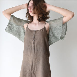 Linen Shrug Bolero Knit Linen Jacket Open Front Summer Cardigan ...