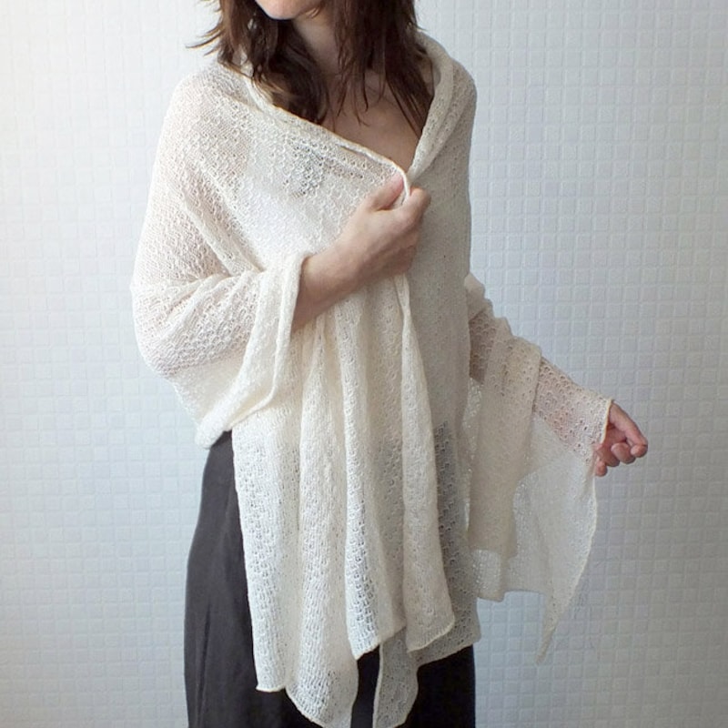 Ivory Wedding Shawl - Etsy