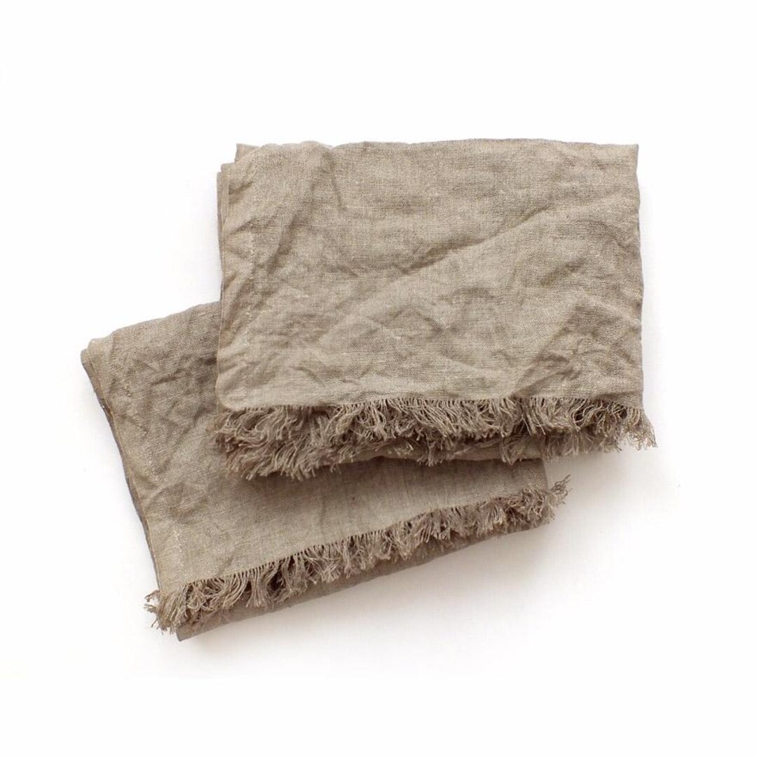 Organic Vintage Style Natural Linen Hand Towel - Etsy