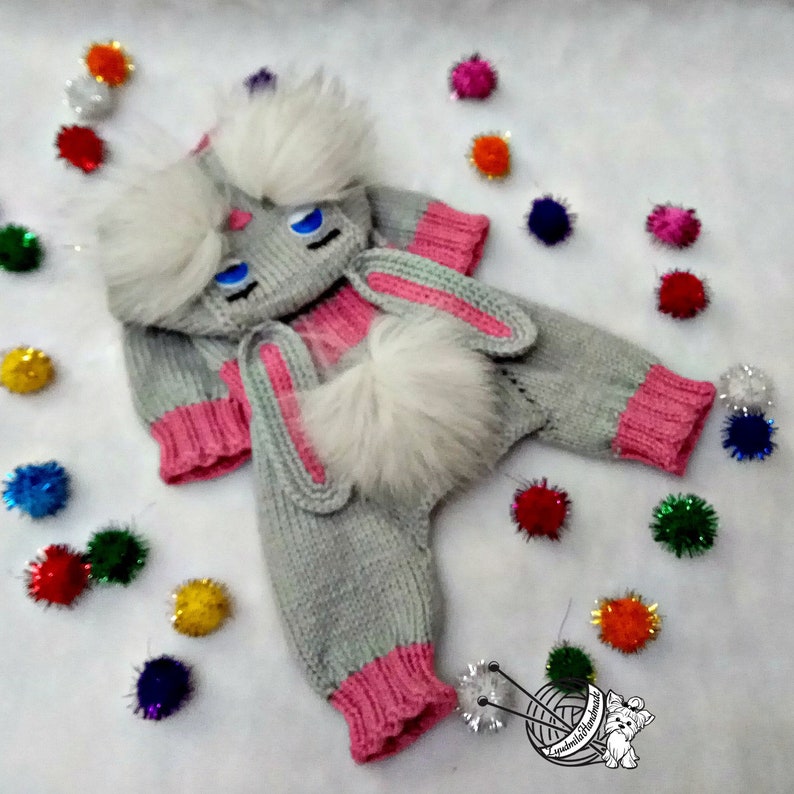 Knitted Dog Costume, Hand Knit Dog Clothes, Yorkie Puppy Clothes, Dog ...